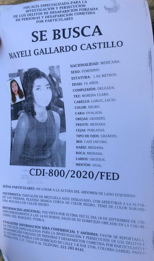 Desaparece Nayeli Gallardo de 16 años ¡Ayúdala a volver a casa!