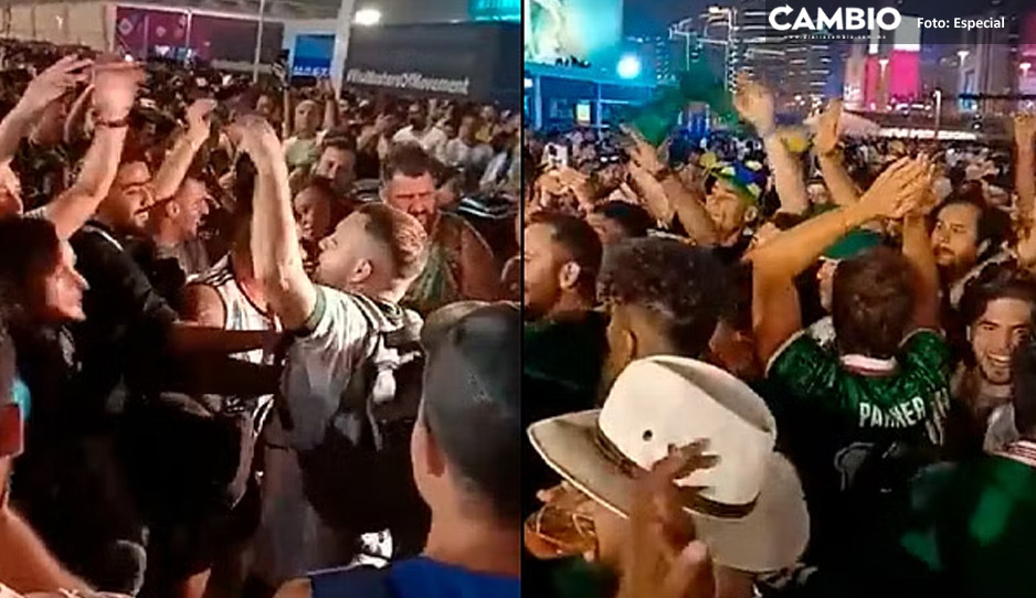 Así se retaron mexicanos y argentinos en el Fan Fest de Qatar 2022 (VIDEO)