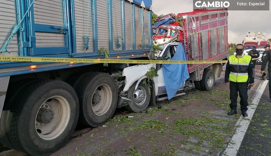 Mueren Dos Personas Prensadas Tras Choque Entre Camión Y Camioneta En