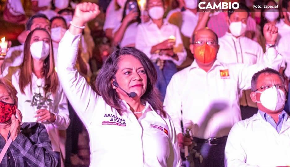 Luego de perder una semana de campaña, regresa Ariadna Ayala a la lucha por Atlixco