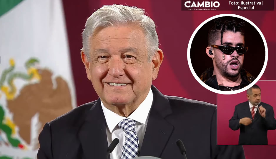 AMLO invita a Bad Bunny a dar concierto gratuito en el Zócalo (VIDEO)