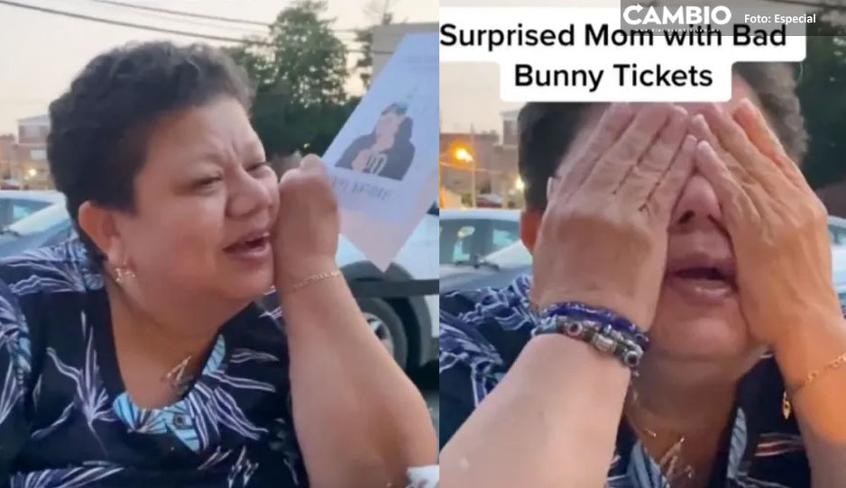 Mamá llora al recibir de regalo de cumpleaños un boleto para ver a Bad ...