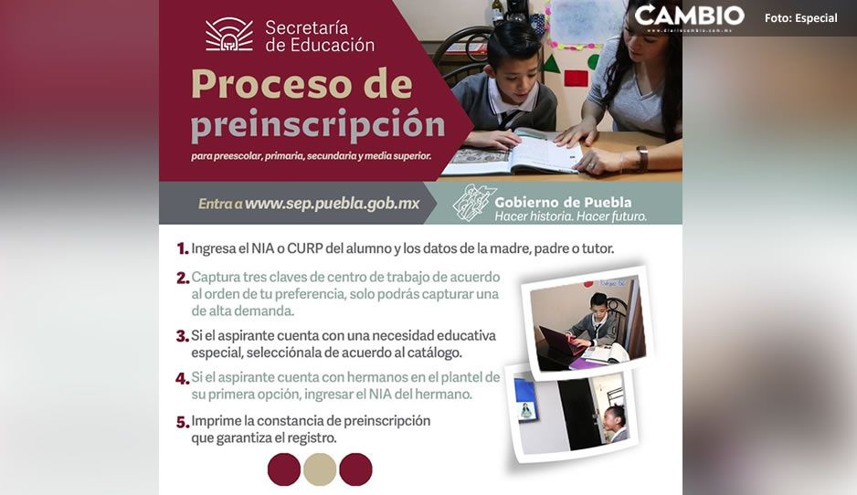 SEP anuncia el proceso de preinscripción para nivel básico y medio superior