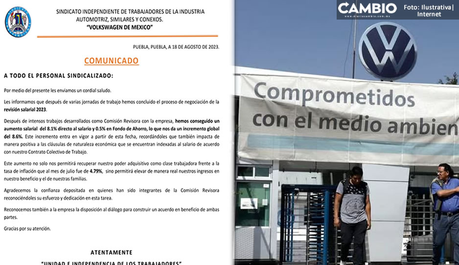 Se Dobla El Sindicato De Volkswagen Aceptan 8 1 De Aumento Al Salario
