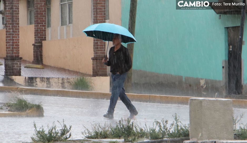 ¡Saca el impermeable! Advierten fuertes lluvias y granizo hoy en Puebla