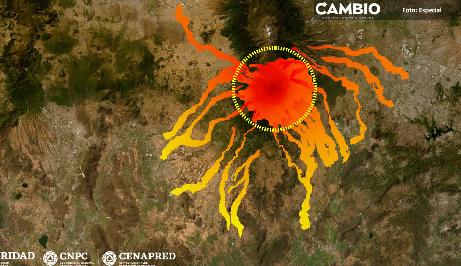 MAPA: aquí puedes ver la caída de ceniza y lava en caso de que haga ...