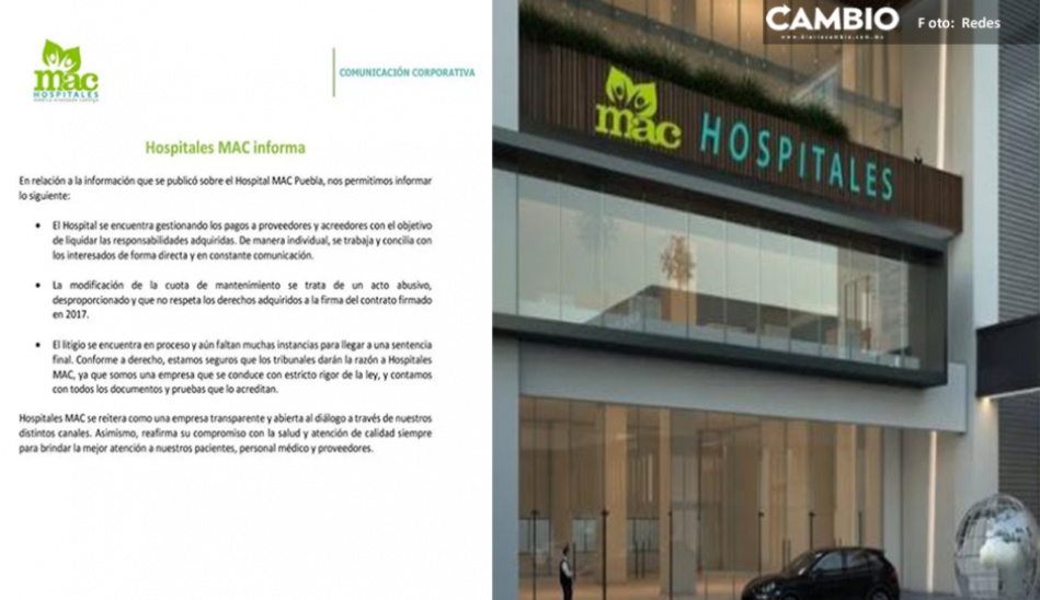 Confirma Hospital MAC adeudos millonarios con proveedores y doctores