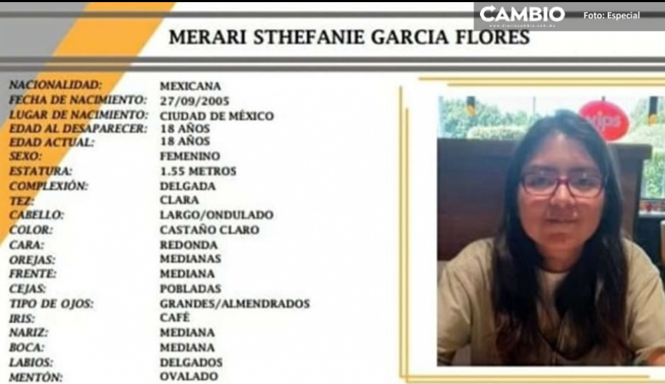 ¡Ayuda a encontrarla! Merari fue vista por última vez en El Cristo