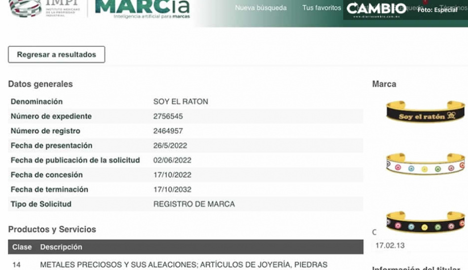 IMPI entrega a ciudadano de Sinaloa la concesión de la marca "Soy el ...