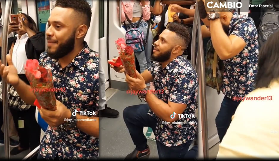 No salió de la friendzone; le pide matrimonio a su 'amiga' en el Metro y lo rechazan (VIDEO)